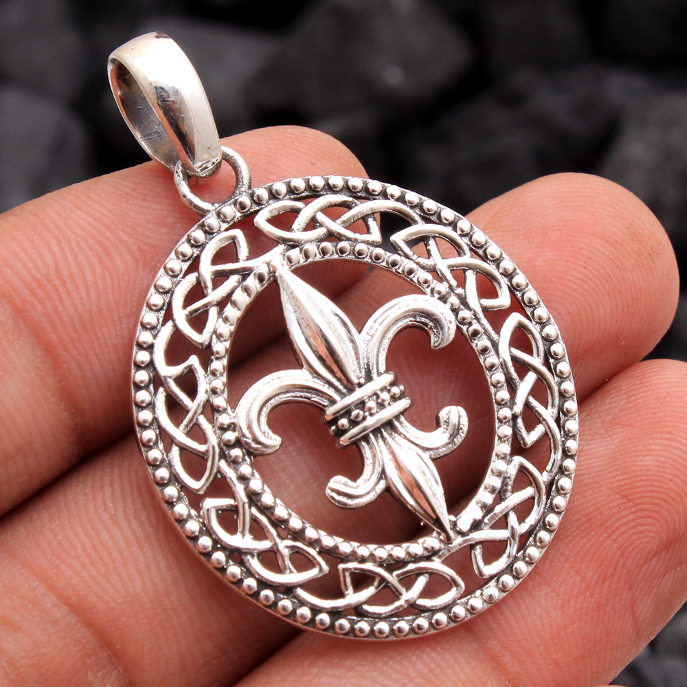 Solid 925 sterling Silver Jewelry Solid women Pendant 1.6" | eBay
